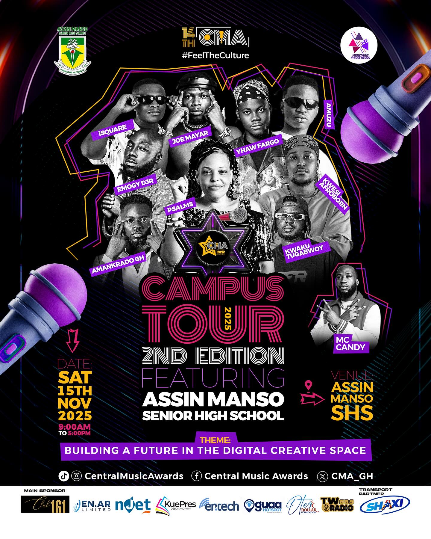 14th Central Music Awards: CMA Campus Tour 2025 Heads to Assin Manso ...